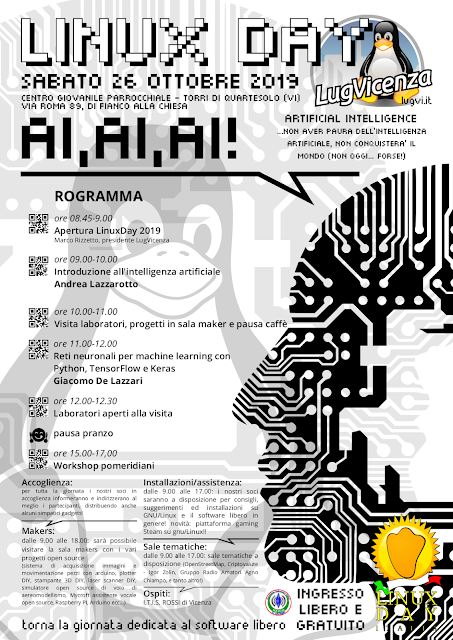 Linux Day 2019: il programma del Lug Vicenza - Aggregatore GNU/Linux e ...